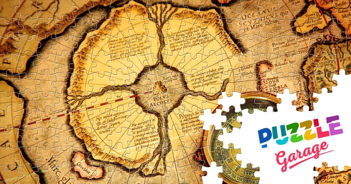 Compass and old map Jigsaw Puzzle (History, Maps) | Puzzle Garage