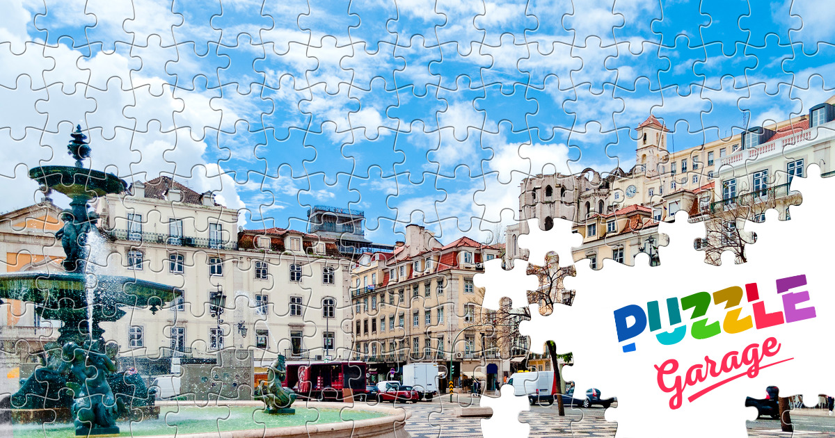 Rossio Square Jigsaw Puzzle (Countries, Portugal) | Puzzle Garage