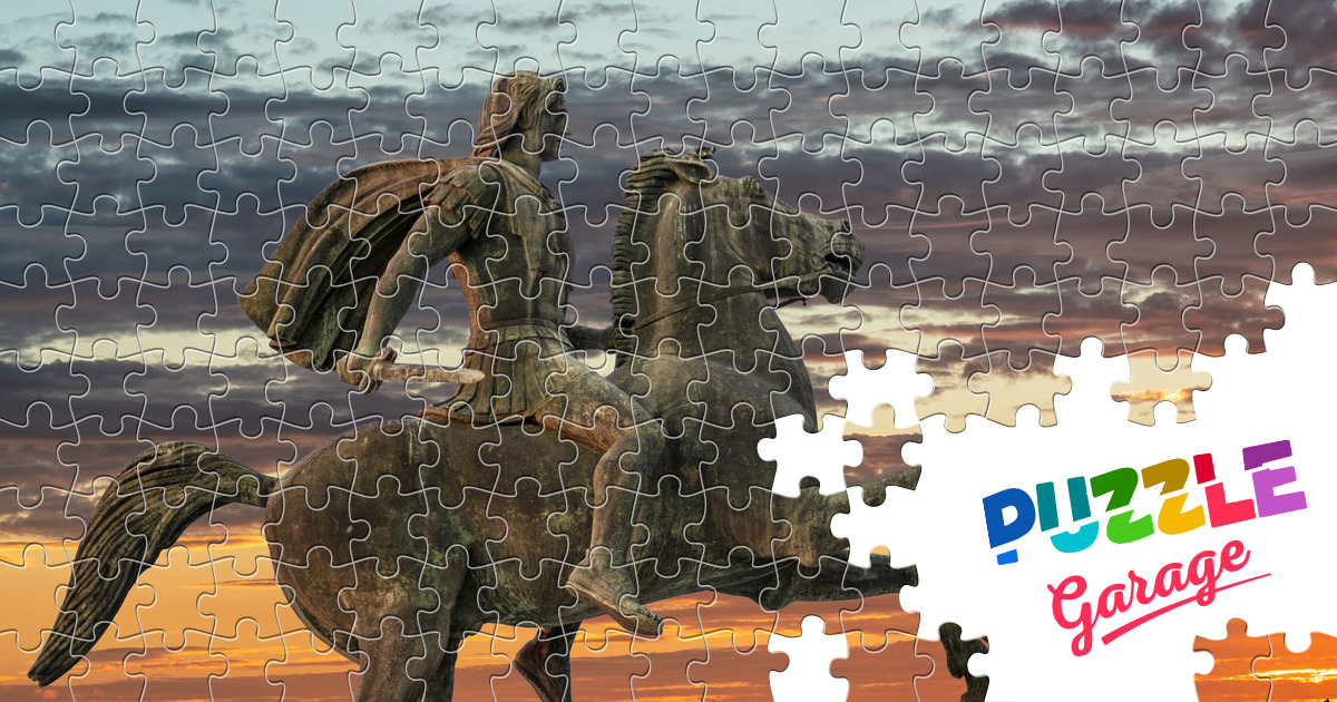 Monument to Alexander the Great in Thessaloniki Jigsaw Puzzle ...
