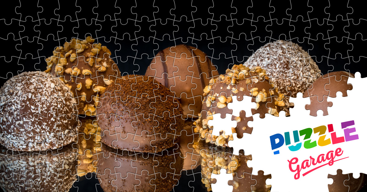 Candies on a black background Jigsaw Puzzle (Home, Food) | Puzzle Garage