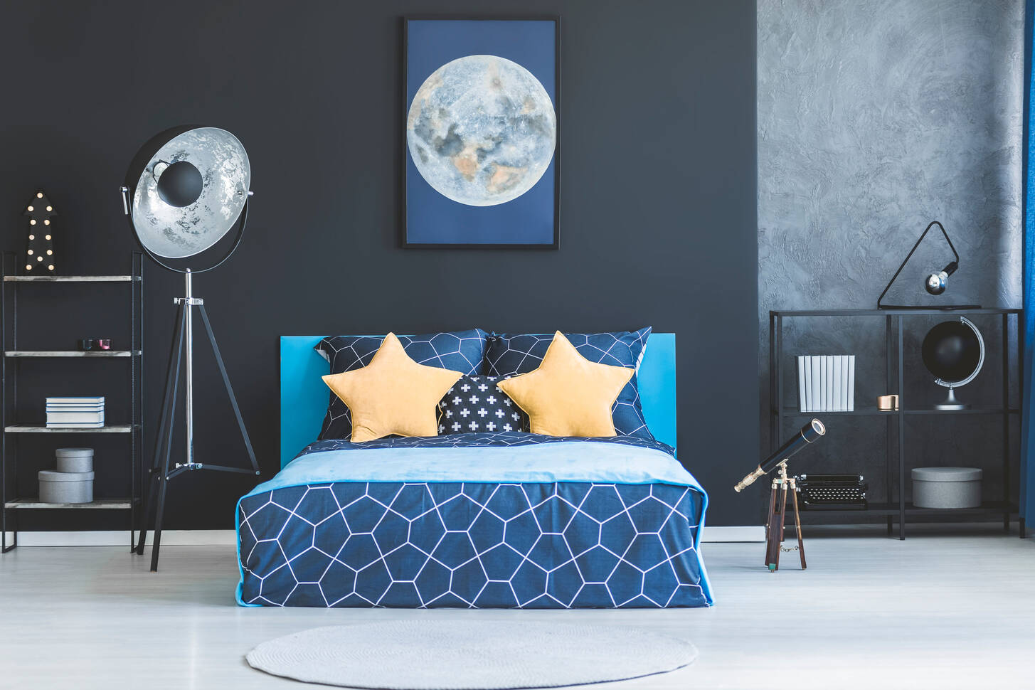 Bedroom interior in space style Jigsaw Puzzle (Home, Interiors ...