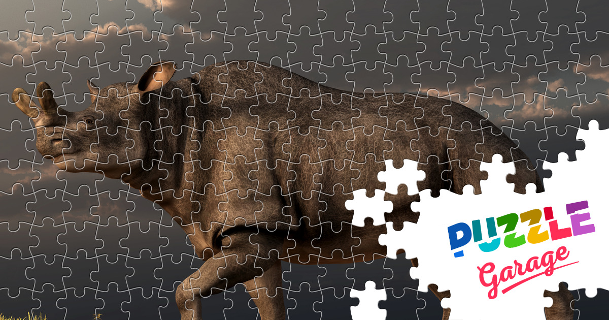 Megacerops Jigsaw Puzzle (Animals, Prehistoric animals) | Puzzle Garage