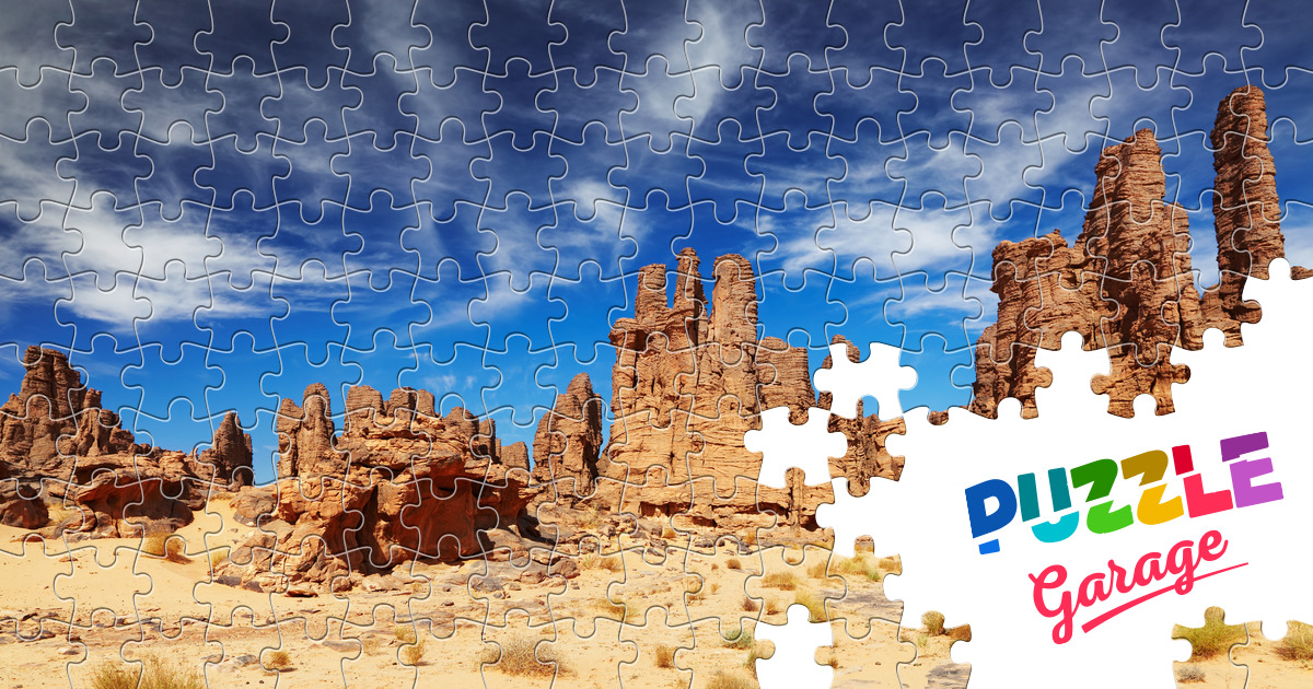 Sahara desert rocks Jigsaw Puzzle (Countries, Algeria) | Puzzle Garage