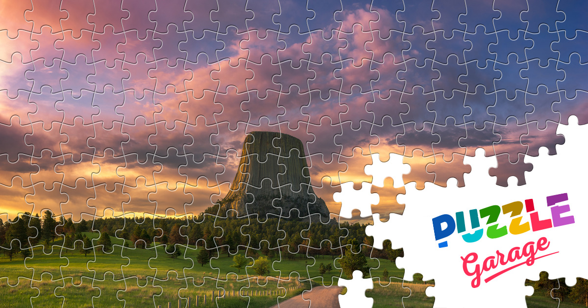 Devils Tower Jigsaw Puzzle (Countries, USA) | Puzzle Garage
