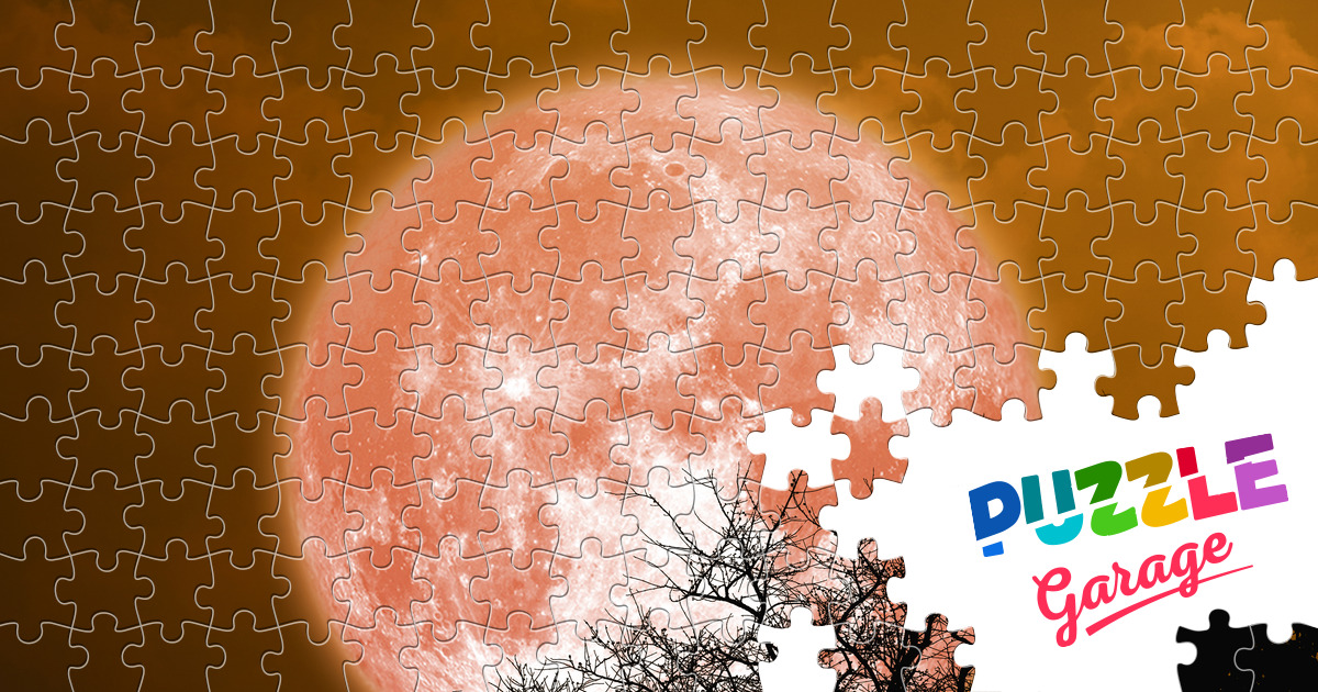 Red Moon Jigsaw Puzzle (Space, Astronomy) | Puzzle Garage