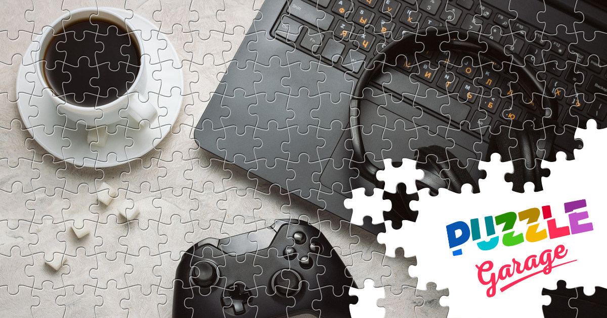 Laptop and cup of coffee Jigsaw Puzzle (Stuff, Electronics) | Puzzle Garage