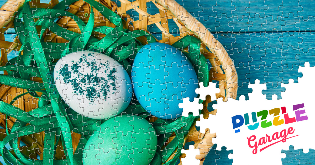 Basket of eggs Jigsaw Puzzle (Holidays, Easter) | Puzzle Garage
