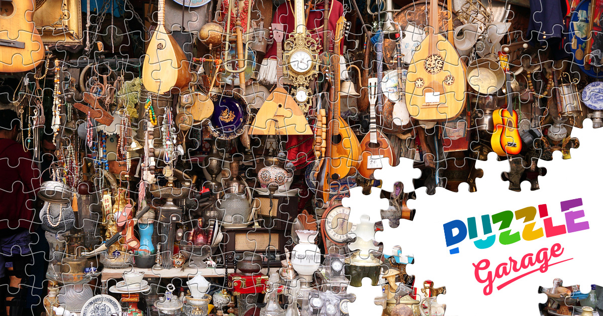Antique shop in Monastiraki Jigsaw Puzzle (History, Flea market ...