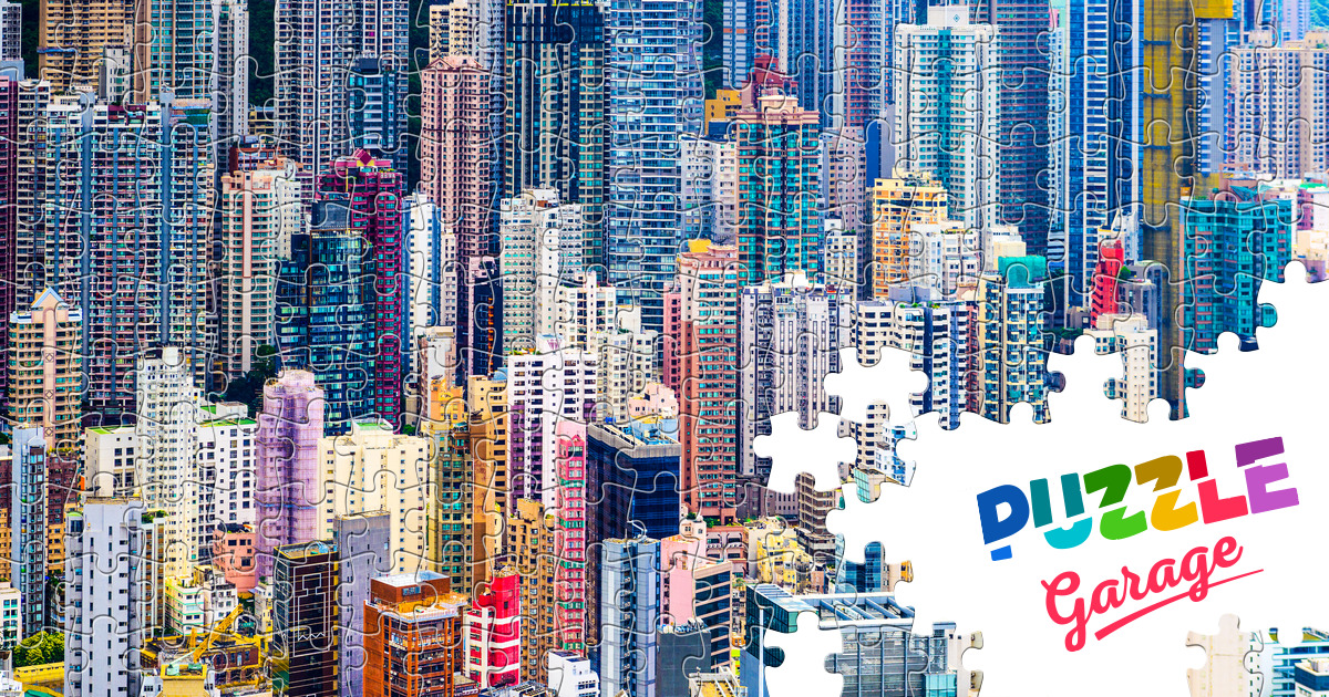 Skyscrapers of Hong Kong Jigsaw Puzzle (Countries, China) | Puzzle Garage