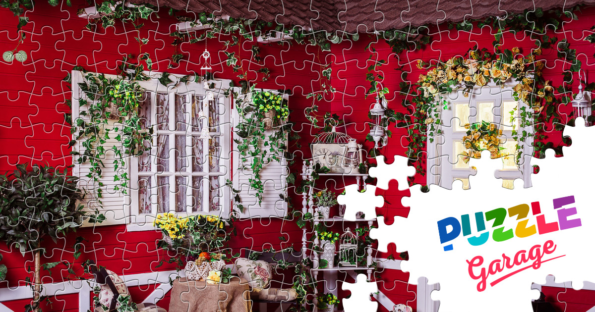Red wooden house Jigsaw Puzzle (Home, Facades) | Puzzle Garage