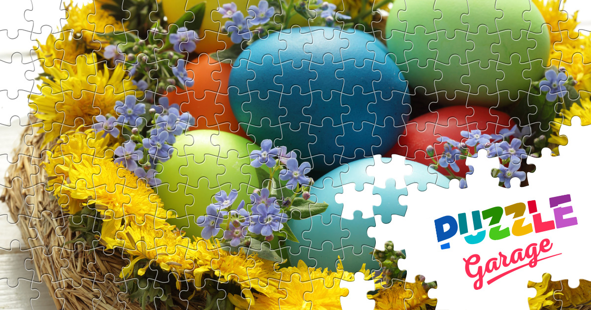 Easter eggs in spring colors Jigsaw Puzzle (Holidays, Easter) | Puzzle ...