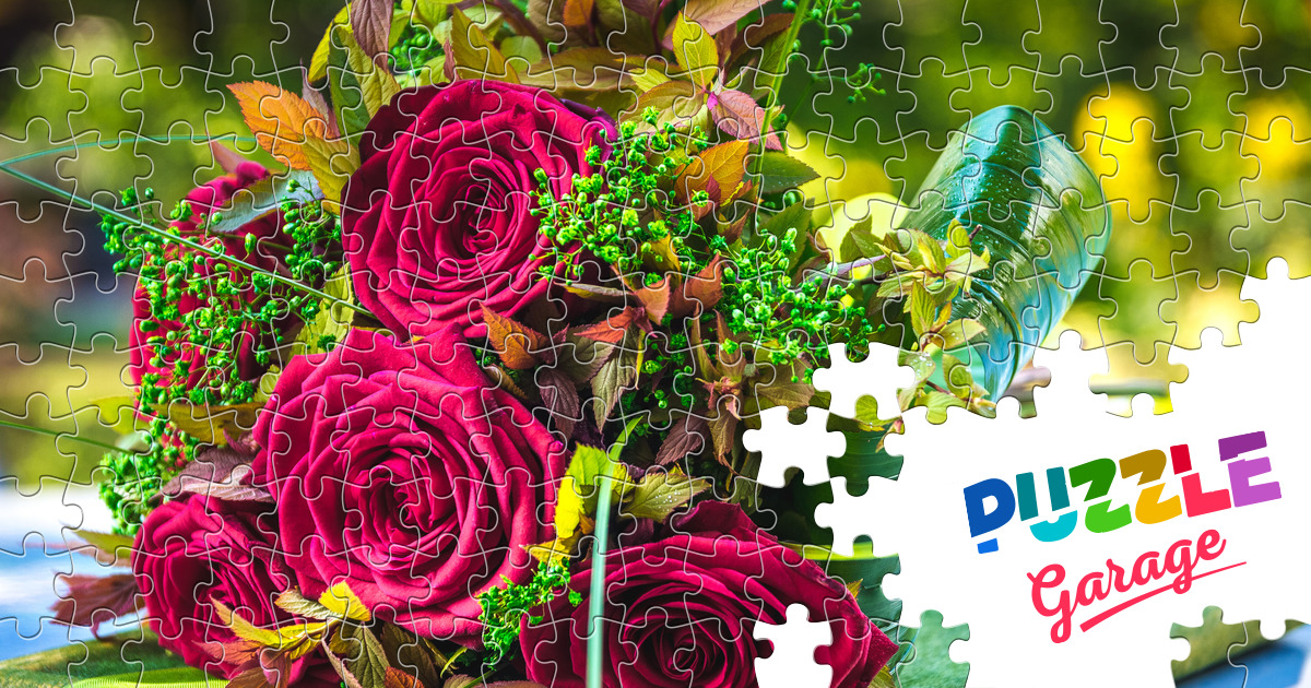 Bouquet of roses Jigsaw Puzzle (Plants, Flowers) | Puzzle Garage