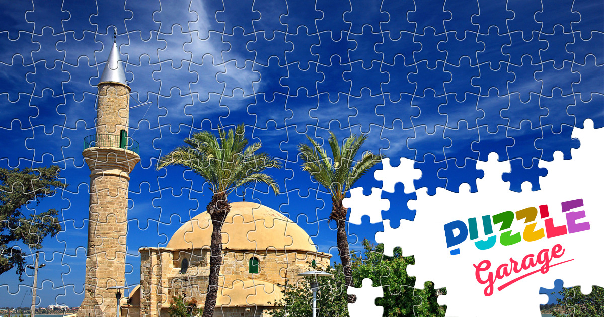 Hala Sultan Tekke Mosque Jigsaw Puzzle (Countries, Cyprus) | Puzzle Garage