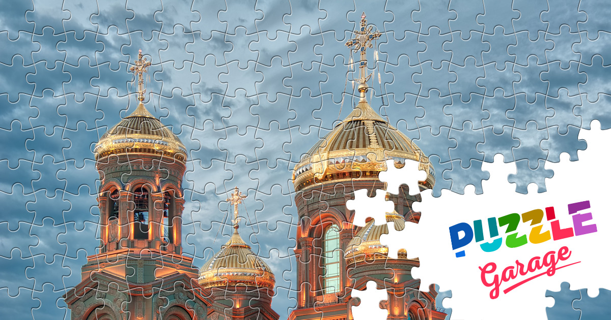Domes of the Main Church of the Armed Forces of the Russian Federation ...