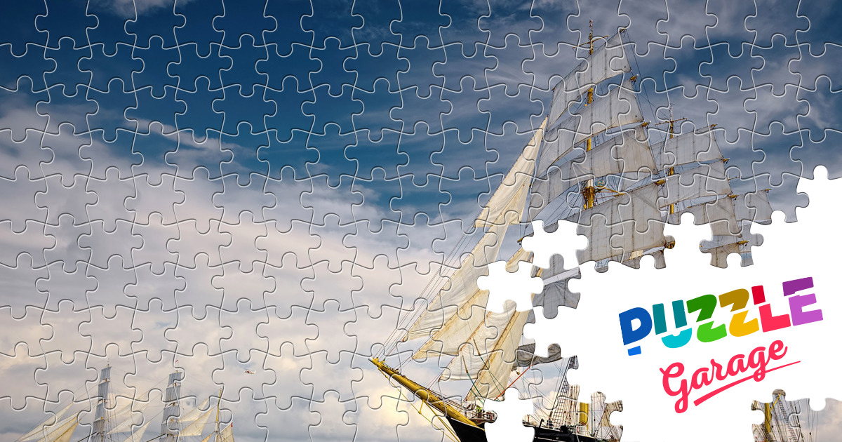 Sailing ships at sea Jigsaw Puzzle (Technics, Ships) | Puzzle Garage