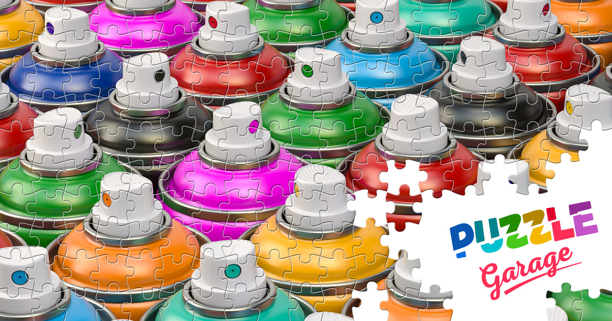 Multi-colored spray cans Jigsaw Puzzle (Other, Collecting) | Puzzle Garage