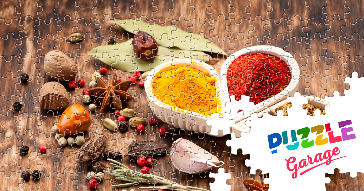 Spices in bowls Jigsaw Puzzle (Home, Food) | Puzzle Garage