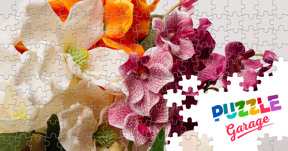 Bouquet with orchids Jigsaw Puzzle (Plants, Flowers) | Puzzle Garage