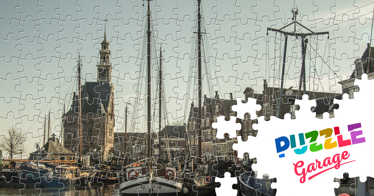Harbor in the city of Hoorn Jigsaw Puzzle (Countries, Netherlands ...