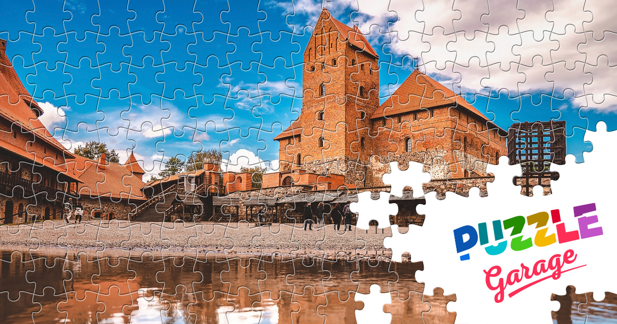 Trakai castle on lake Galve Jigsaw Puzzle (Countries, Lithuania ...