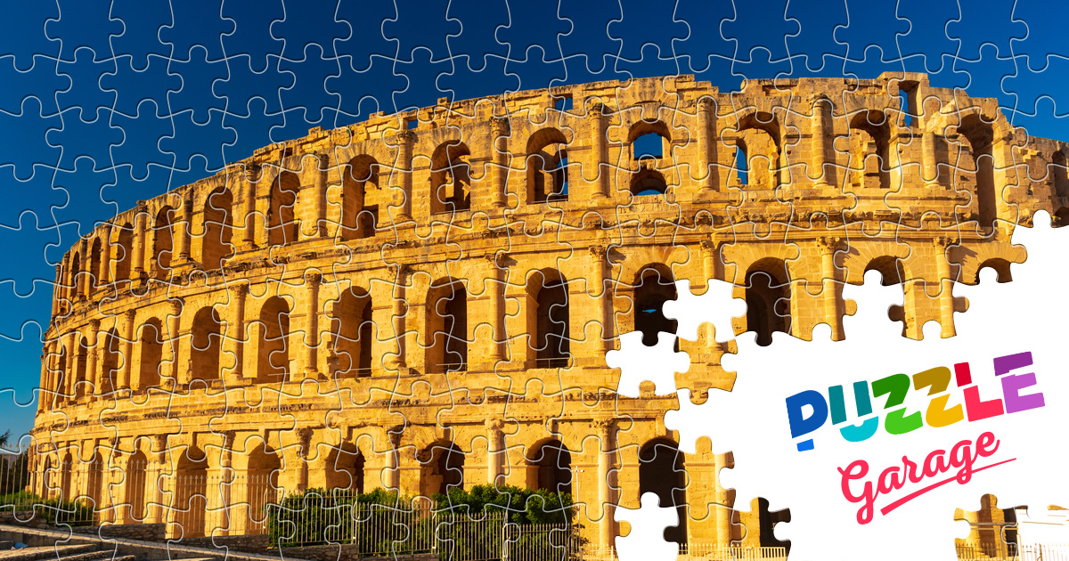 Roman amphitheater Thisdra Jigsaw Puzzle (Countries, Tunisia) | Puzzle ...