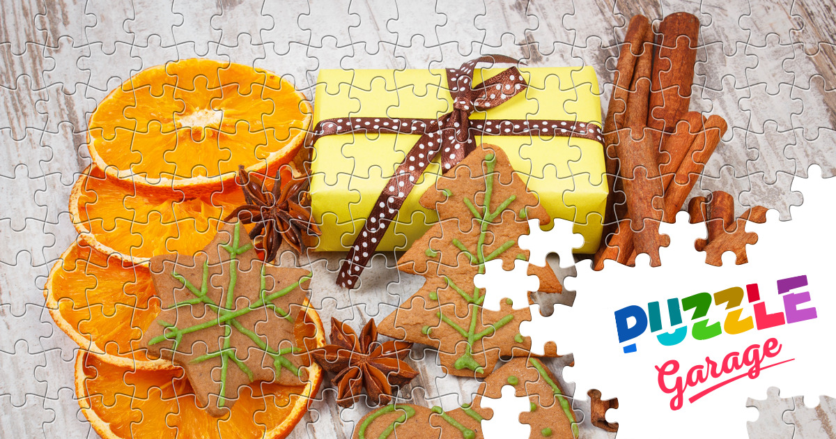 Homemade gingerbread, cinnamon and gift Jigsaw Puzzle (Home, Food ...