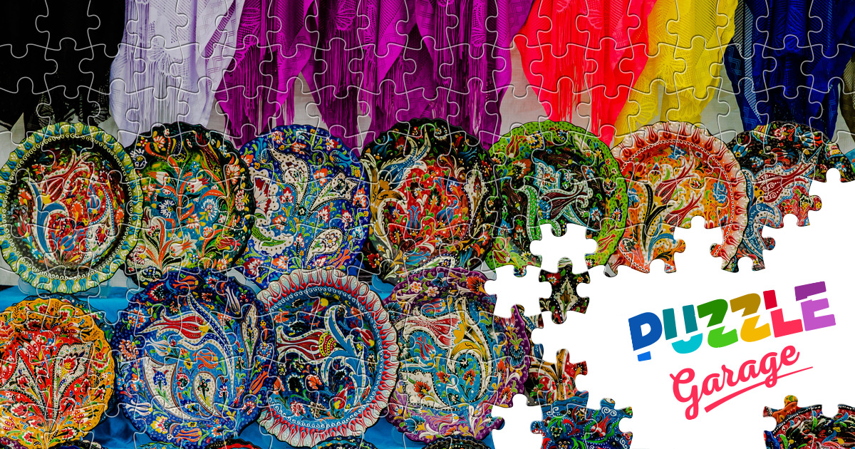 Turkish souvenirs at the bazaar Jigsaw Puzzle (Countries, Turkey) | Puzzle Garage