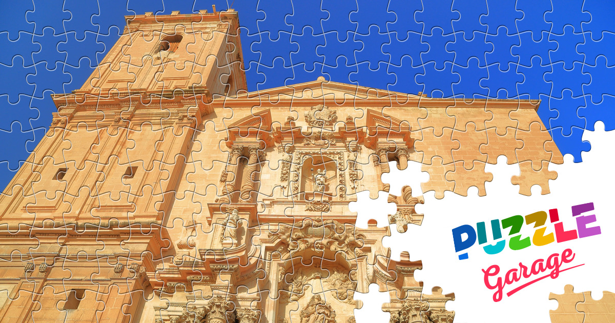 Facade of the Basilica of Santa Maria in Elche Jigsaw Puzzle (Countries ...