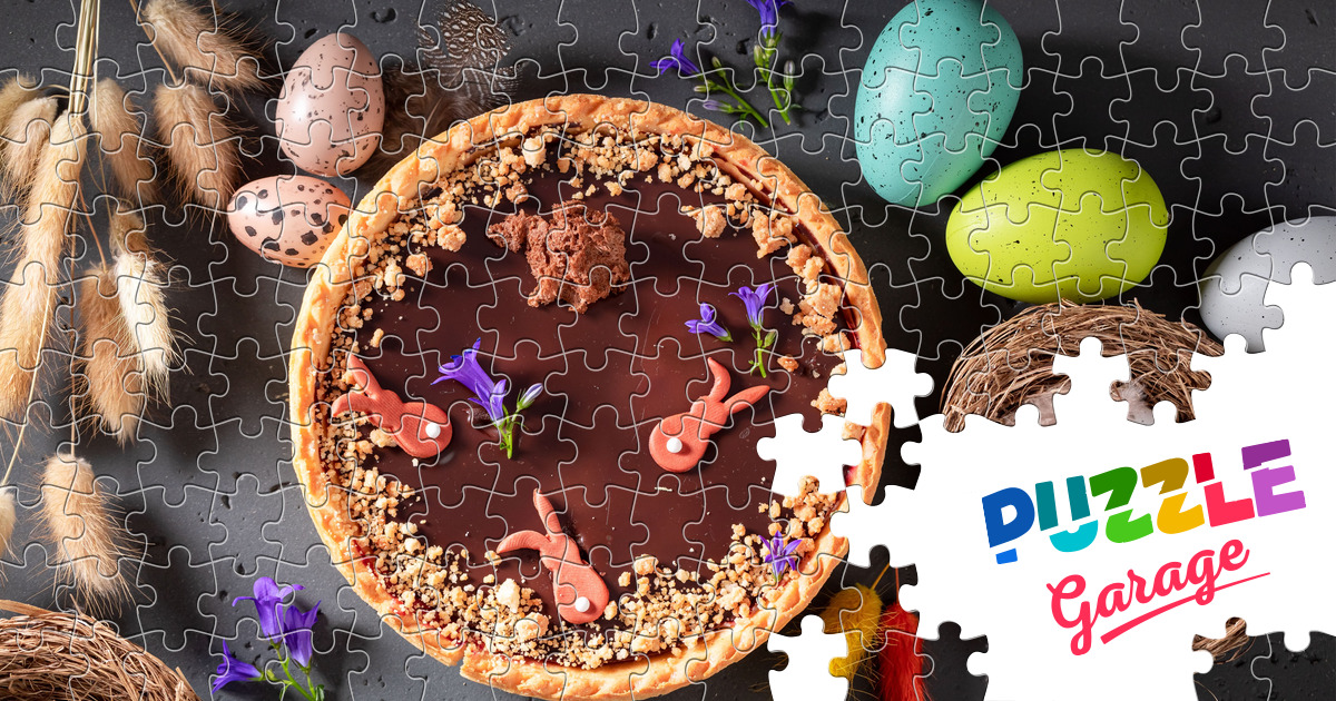 Easter cake and eggs Jigsaw Puzzle (Holidays, Easter) | Puzzle Garage