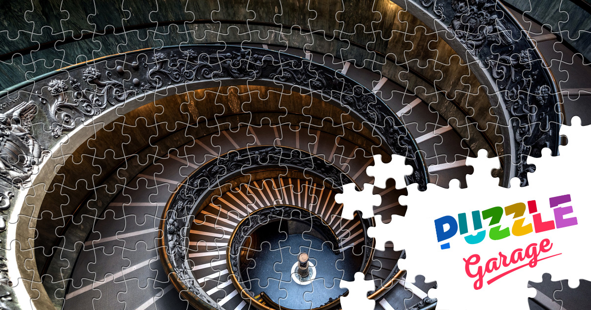 Spiral staircase in the Vatican Museum Jigsaw Puzzle (Home, Interiors ...