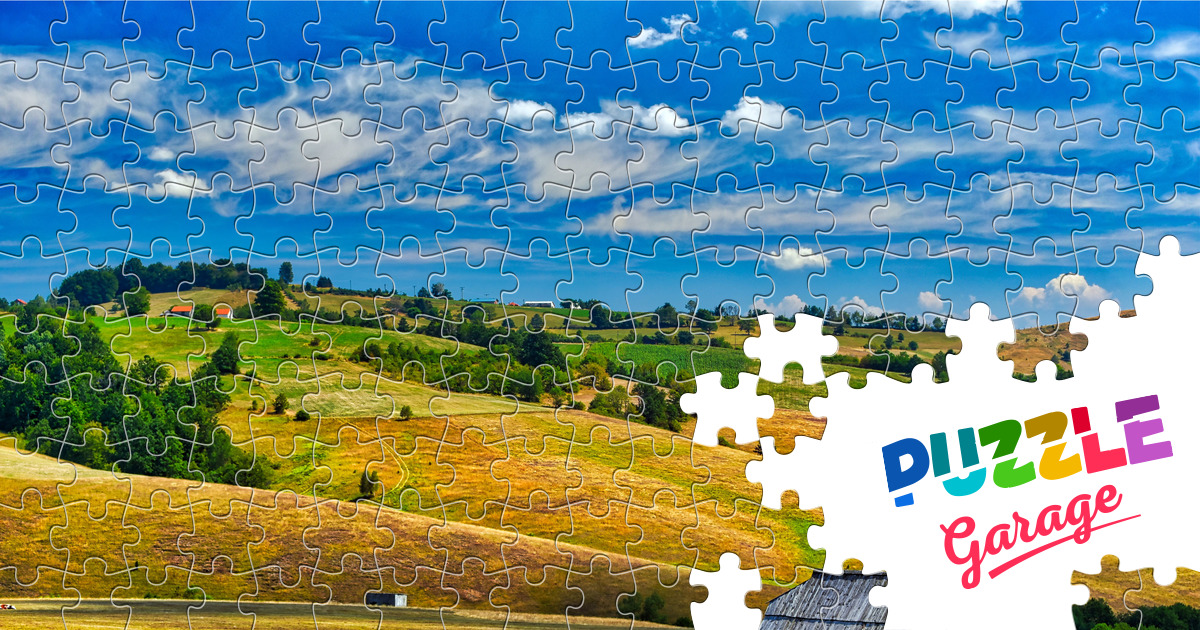 Country house in the field Jigsaw Puzzle (Countries, Serbia) | Puzzle ...