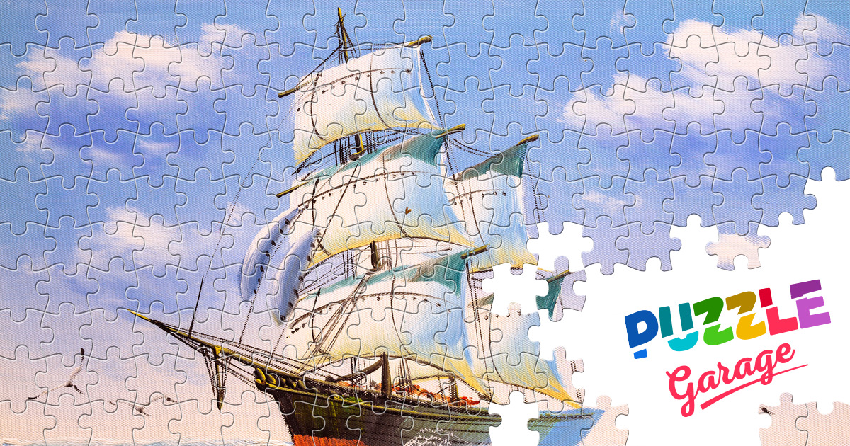 Ship at sea Jigsaw Puzzle (Art, Painting) | Puzzle Garage