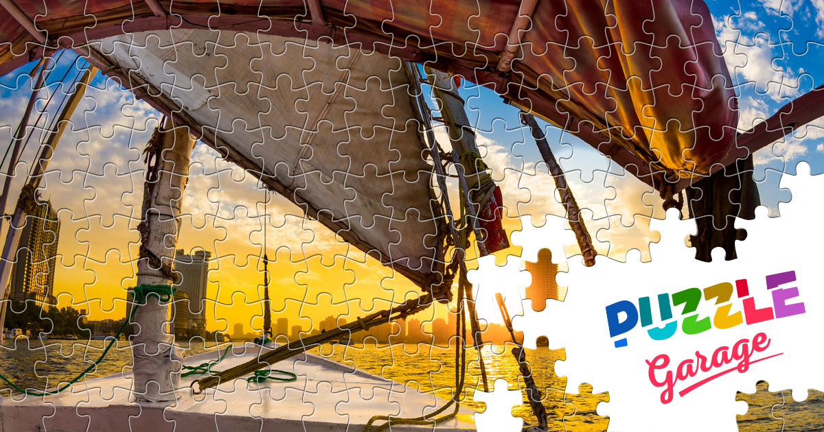 View of Cairo at sunset Jigsaw Puzzle (Countries, Egypt) | Puzzle Garage