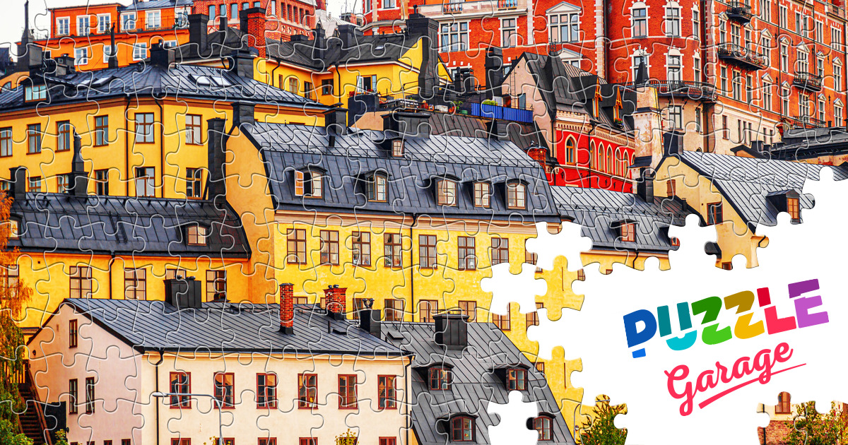 House architecture in Stockholm Jigsaw Puzzle (Countries, Sweden ...