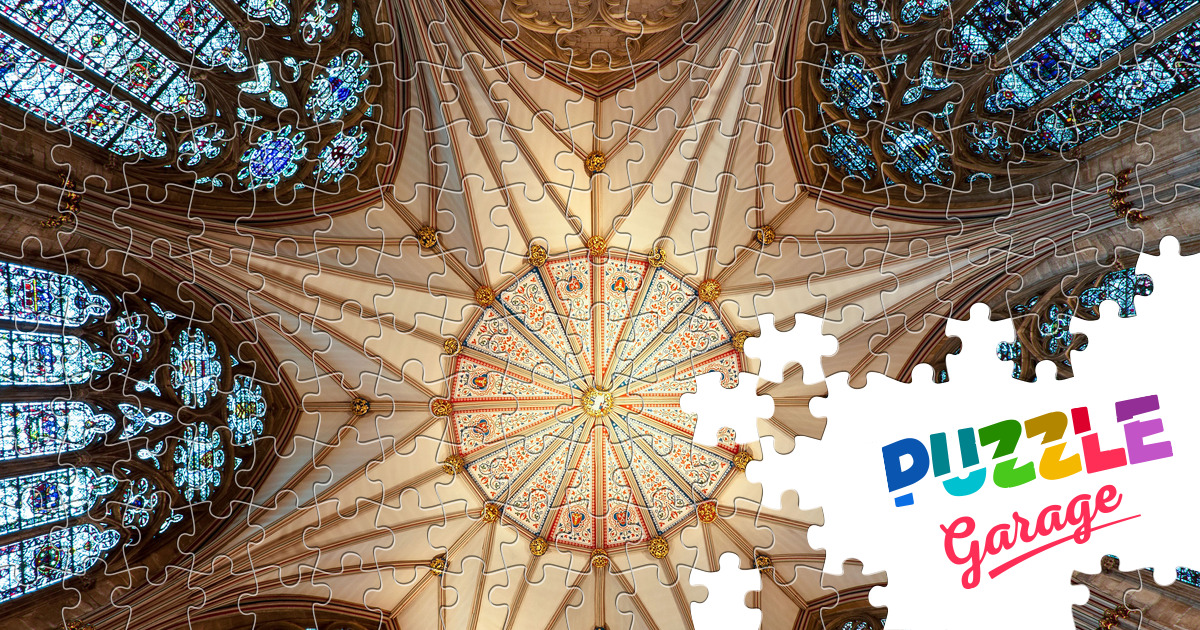 Ceiling in York Minster Jigsaw Puzzle (Countries, Great Britain ...