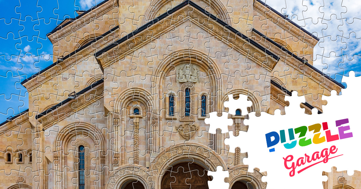 Facade of Holy Trinity Cathedral, Tbilisi Jigsaw Puzzle (Countries ...
