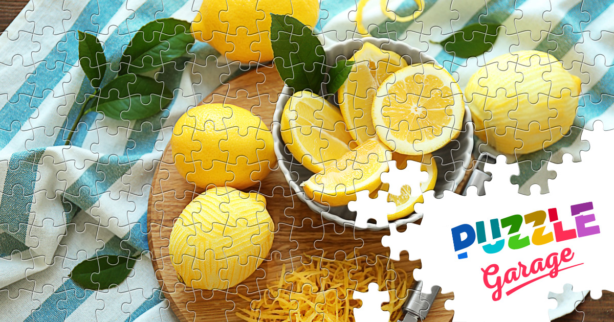 Lemons on a wooden board Jigsaw Puzzle (Plants, Fruits) | Puzzle Garage