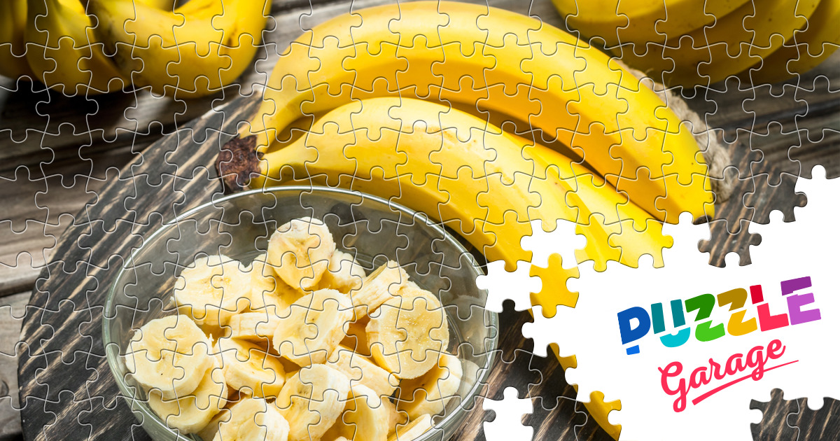 Bananas on a wooden board Jigsaw Puzzle (Plants, Fruits) | Puzzle Garage