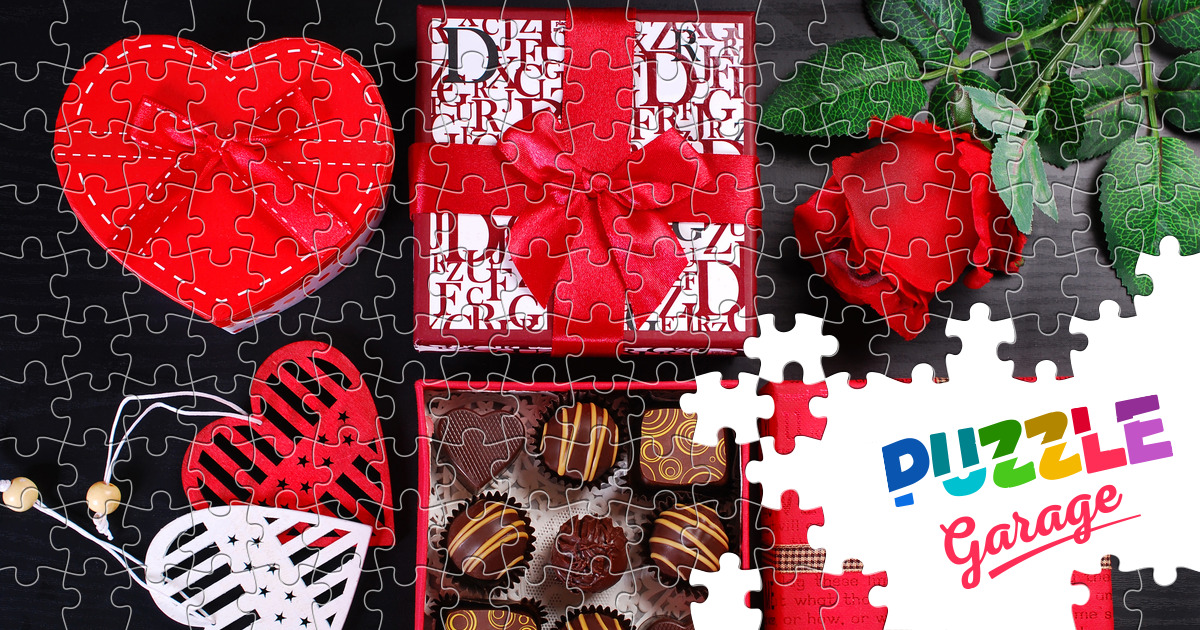 Gifts, hearts and roses Jigsaw Puzzle (Holidays, Valentine's Day ...