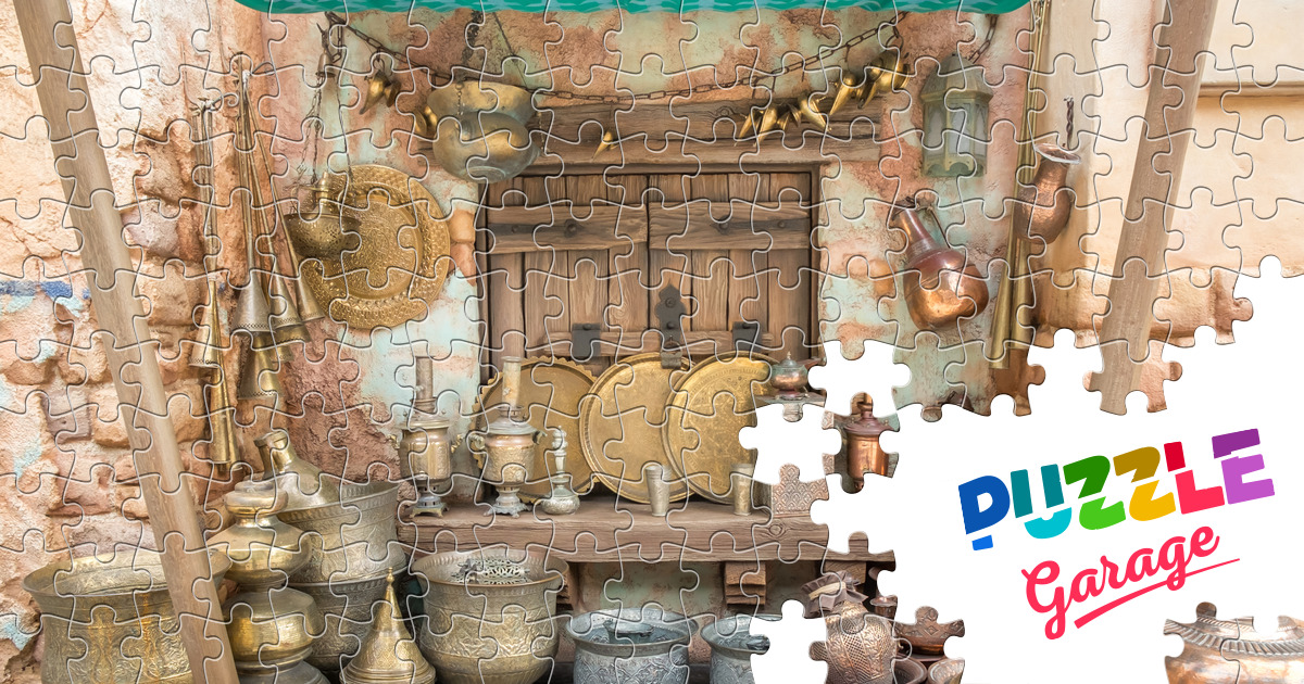 Arabic brass products Jigsaw Puzzle (Home, Needlework) | Puzzle Garage