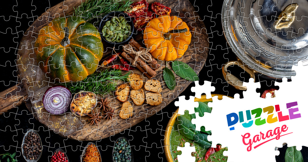 Spinach soup, vegetables and spices Jigsaw Puzzle (Home, Food) | Puzzle ...