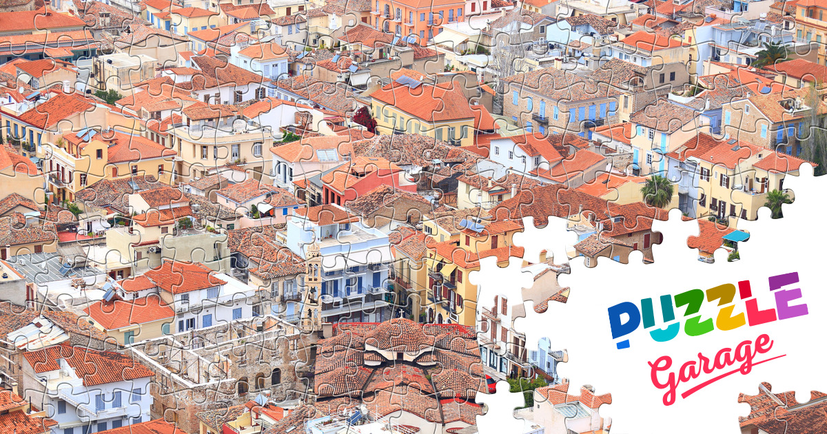 View from above of Nafplio Jigsaw Puzzle (Other, Aerial view) | Puzzle ...