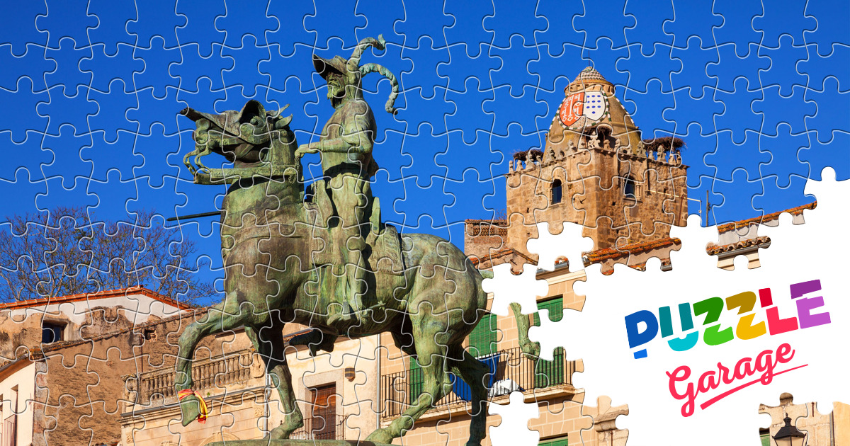 Statue of Francisco Pizarro in Trujillo Jigsaw Puzzle (Countries, Spain ...
