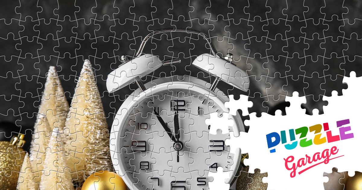 Alarm clock and New Year's decorations Jigsaw Puzzle (Holidays, New ...