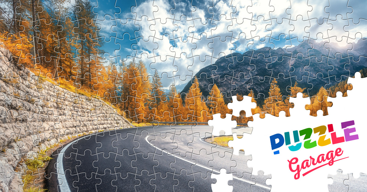 Winding mountain road Jigsaw Puzzle (Architecture, Roads) | Puzzle Garage