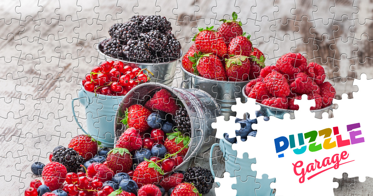 Berries in buckets Jigsaw Puzzle (Plants, Berries) | Puzzle Garage