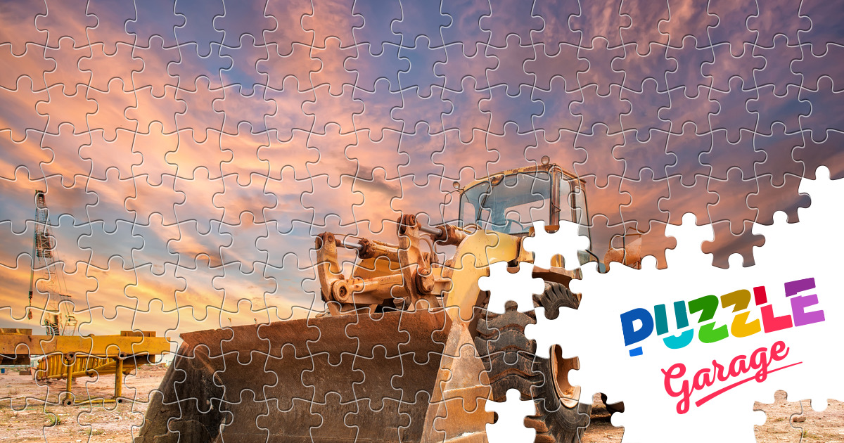 Bulldozer at a construction site Jigsaw Puzzle (Technics, Special ...