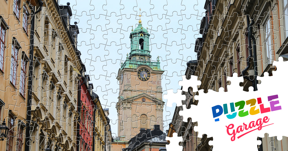 View of the Church of St. Nicholas in Stockholm Jigsaw Puzzle ...