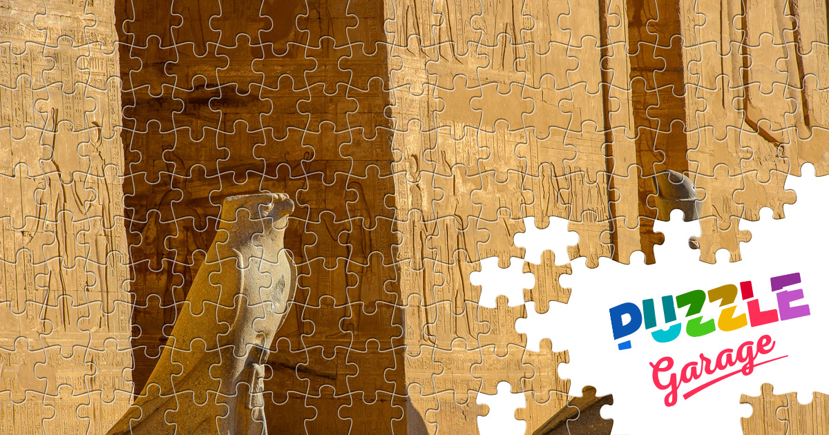 Statues at the Temple of Edfu Jigsaw Puzzle (Countries, Egypt) | Puzzle ...