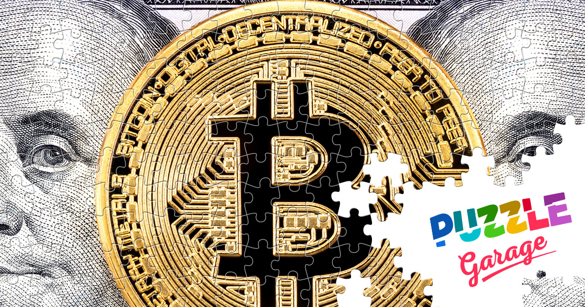 Bitcoin in front of Franklin's portraits Jigsaw Puzzle (Other, Money ...